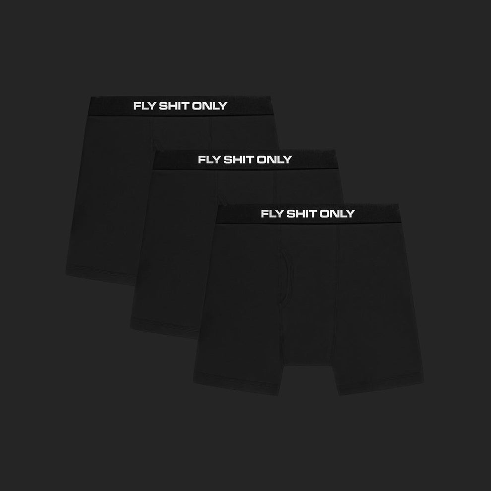 FLY SHIT ONLY BOXERS [BLACK 3 PACK] – STILL POOR